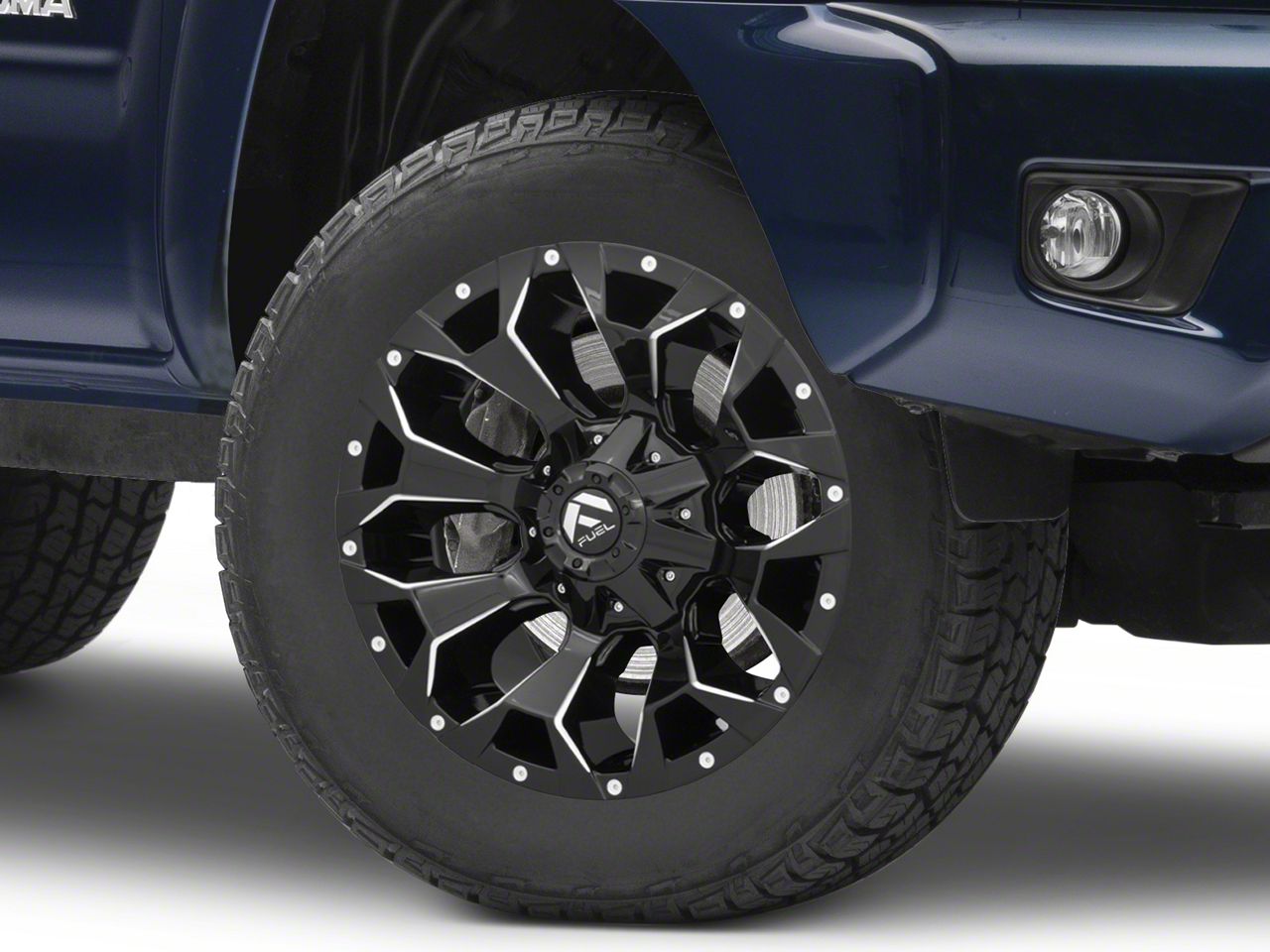 Fuel Wheels Tacoma Assault Gloss Black Milled 6-Lug Wheel; 18x9; 19mm ...