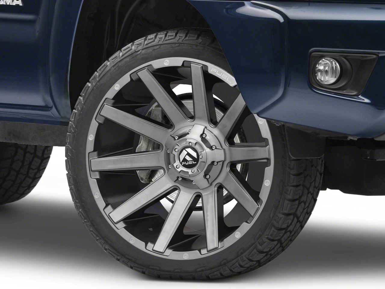 Fuel Wheels Tacoma Contra Platinum Brushed Gunmetal with Tinted Clear 6 ...