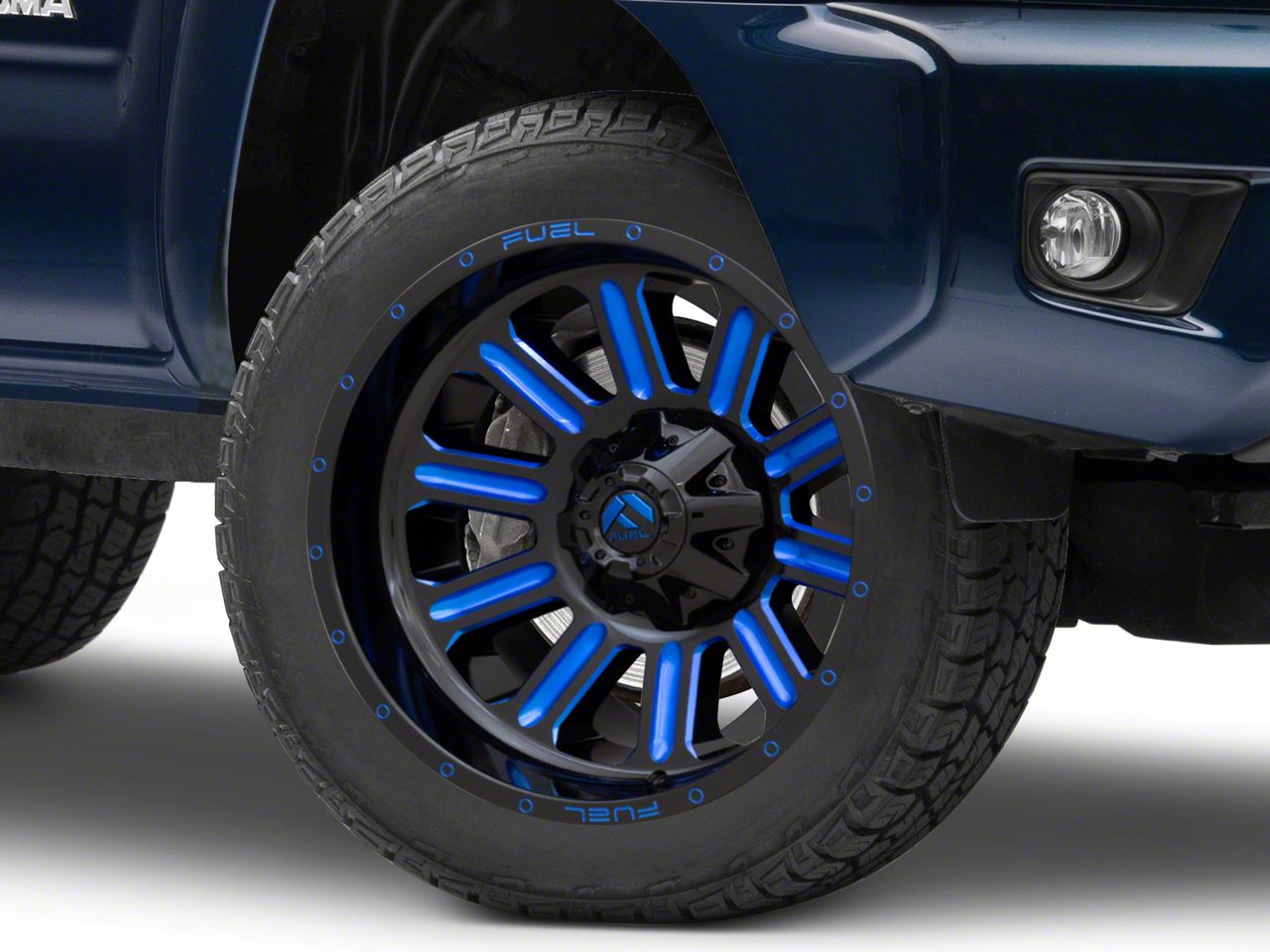 Fuel Wheels Tacoma Hardline Gloss Black with Blue Tinted Clear 6-Lug ...