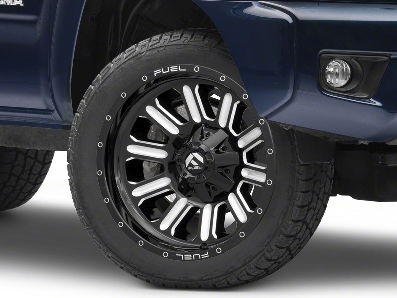 Fuel Wheels Tacoma Hardline Gloss Black Milled 6-Lug Wheel; 20x9; 19mm ...