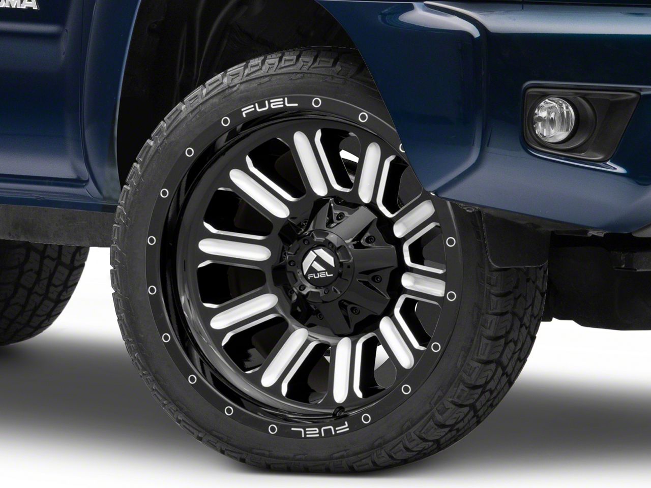 Fuel Wheels Tacoma Hardline Gloss Black Milled 6-Lug Wheel; 22x12 ...