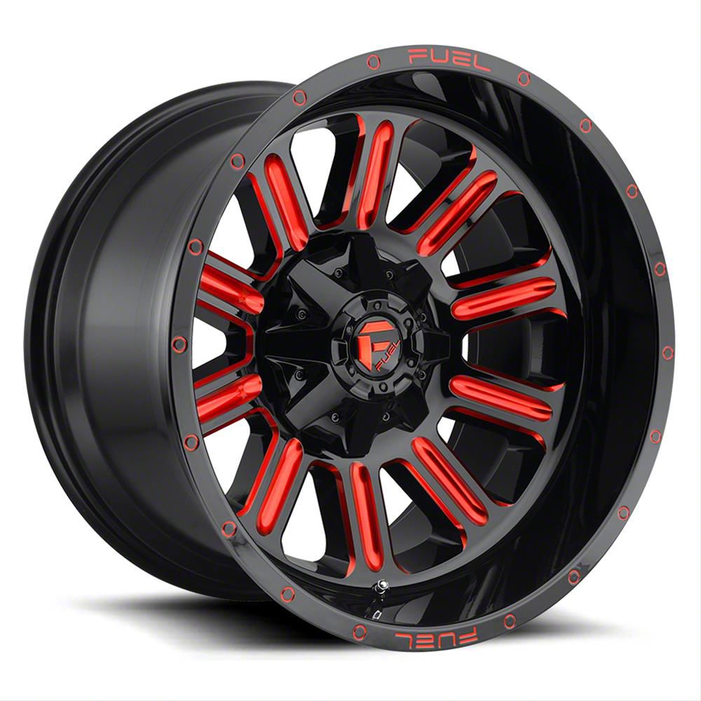 Fuel Wheels Tacoma Hardline Gloss Black with Red Tint Clear 6-Lug Wheel ...