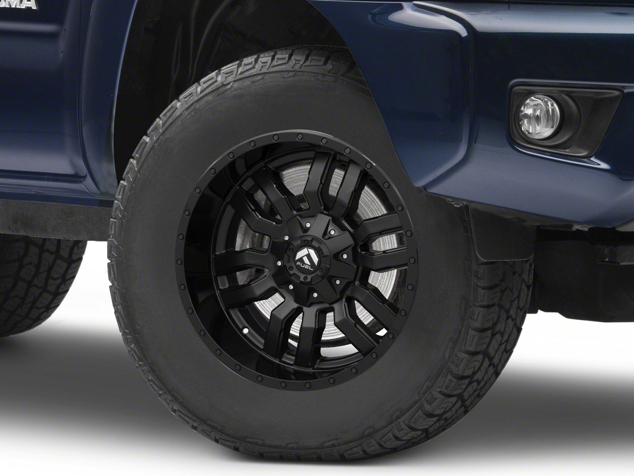 Fuel Wheels Tacoma Sledge Matte Black with Gloss Black Lip 6-Lug Wheel ...