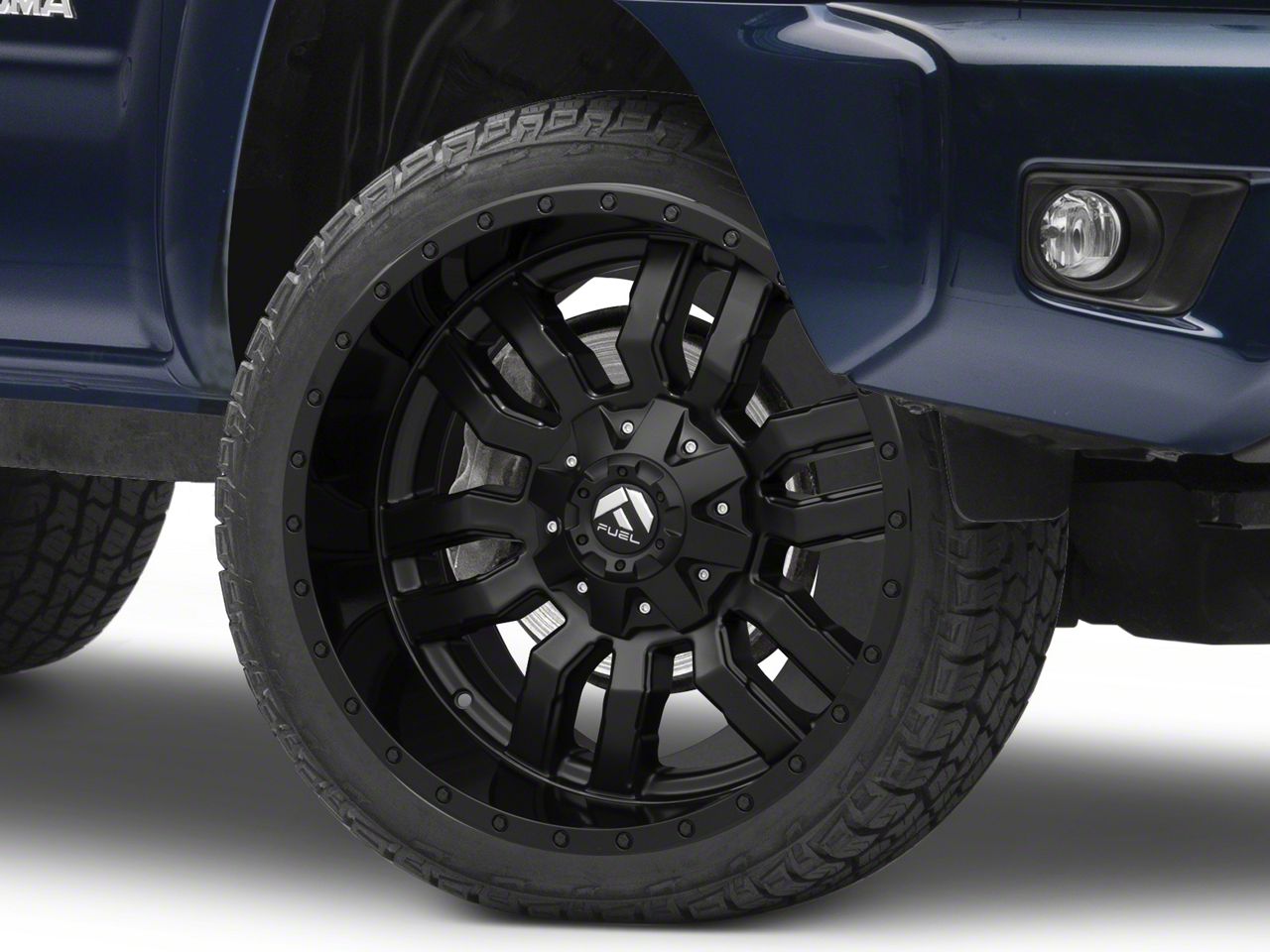 Fuel Wheels Tacoma Sledge Matte Black with Gloss Black Lip 6-Lug Wheel ...