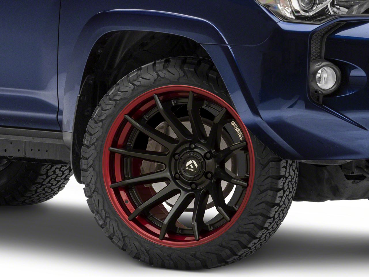 Fuel Wheels Toyota 4-Runner Fusion Forged Burn Matte Black with Candy ...