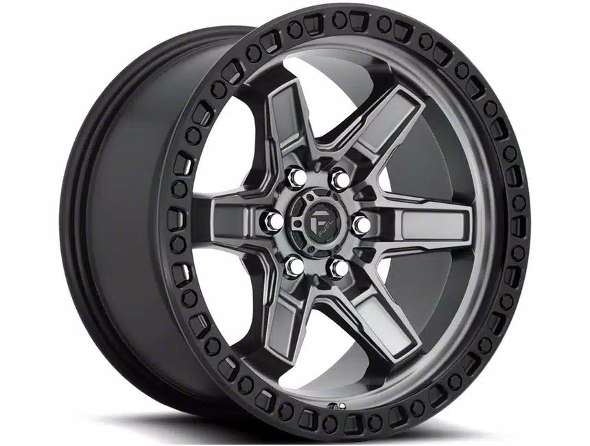 Fuel Wheels Toyota 4-Runner Kicker Matte Gunmetal with Black Bead Ring ...