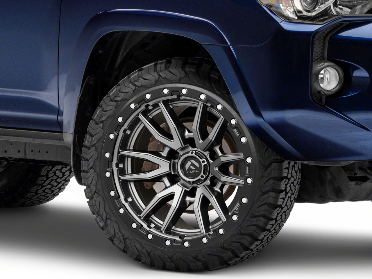 Fuel Wheels Toyota 4-Runner Rebel Matte Gunmetal with Black Bead Ring 6 ...