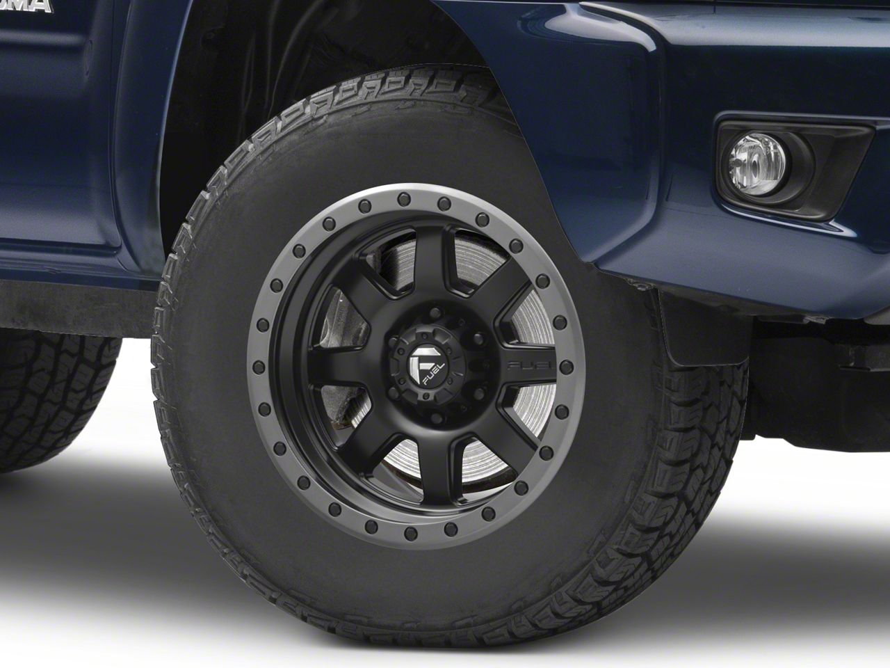 Fuel Wheels Tacoma Trophy Matte Black w/ Anthracite Ring 6-Lug Wheel ...