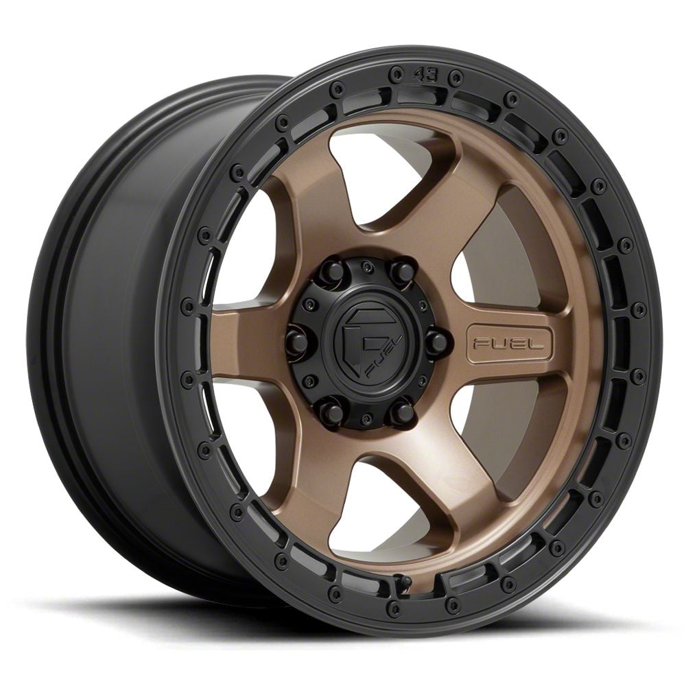 Fuel Wheels Toyota 4-Runner Block Matte Bronze with Black Ring 6-Lug ...