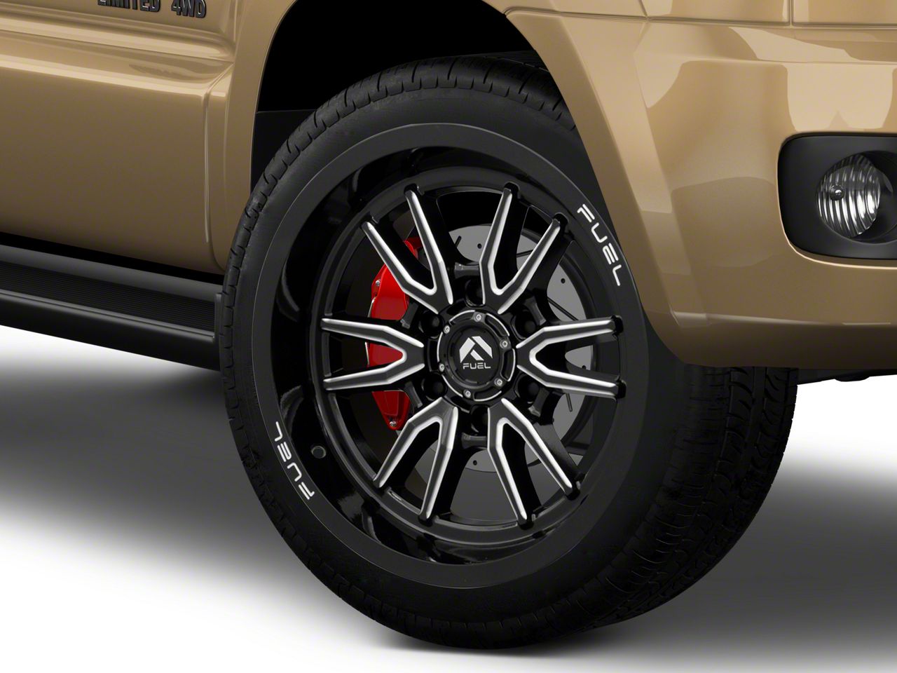 Fuel Wheels Toyota 4-Runner Clash Gloss Black Milled 6-Lug Wheel; 22x12 ...