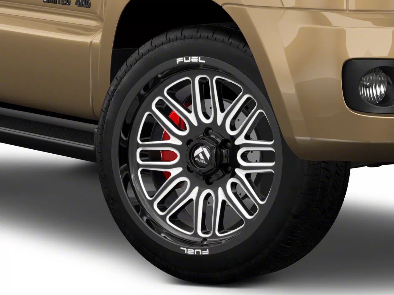 Fuel Wheels Toyota 4-Runner Ignite Gloss Black Milled Wheel; 22x10 ...