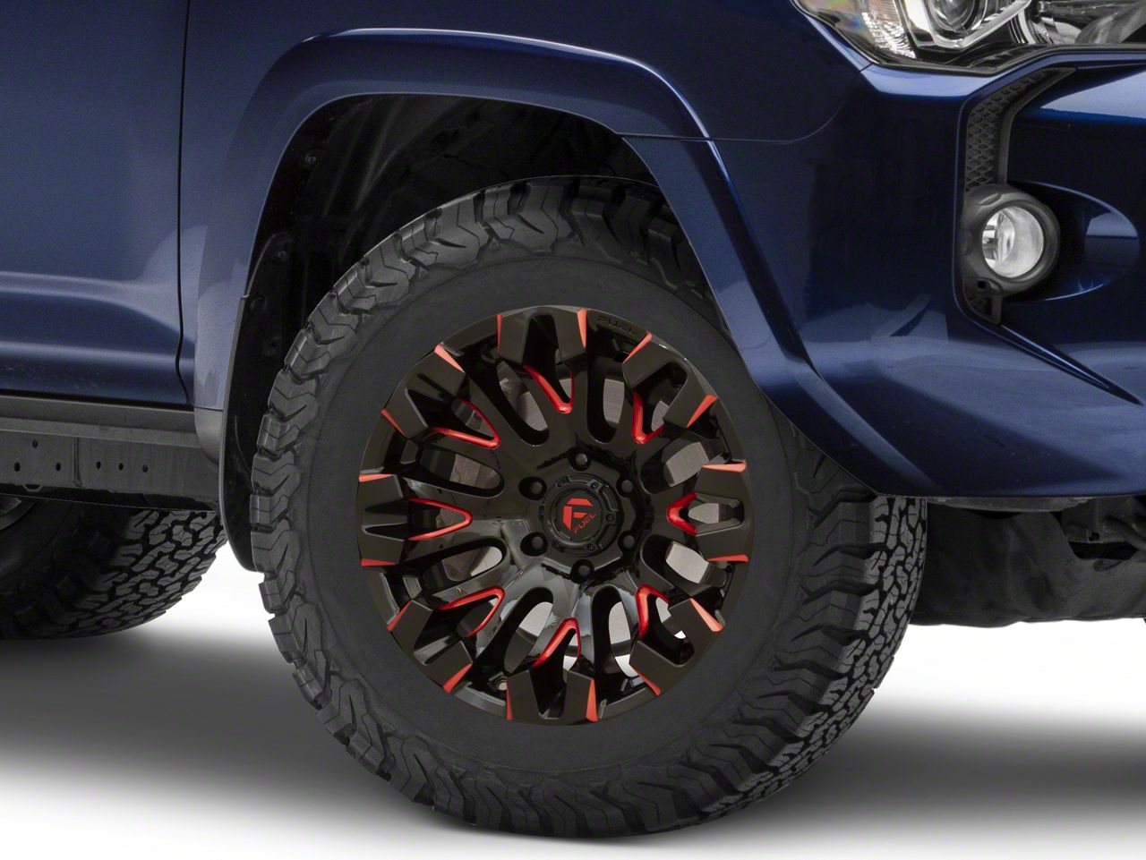 Fuel Wheels Toyota 4-Runner Quake Gloss Black Milled with Red Tint 6 ...