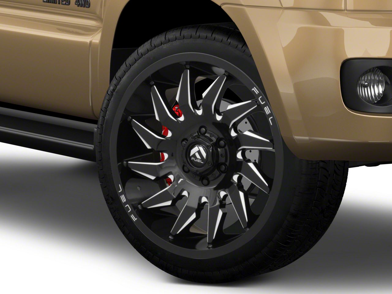 Fuel Wheels Toyota 4-Runner Saber Gloss Black Milled 6-Lug Wheel; 22x12 ...