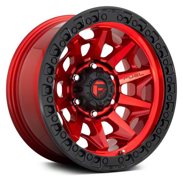 Fuel Wheels Bronco Covert Candy Red with Black Bead Ring 6-Lug Wheel ...