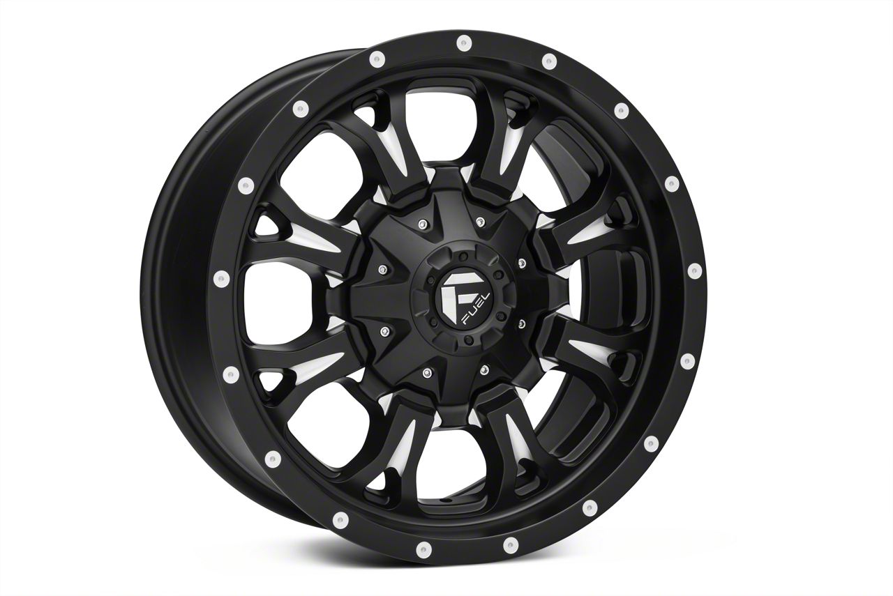 Fuel Wheels Bronco Krank Matte Black Milled 6-Lug Wheel; 18x9; 1mm ...