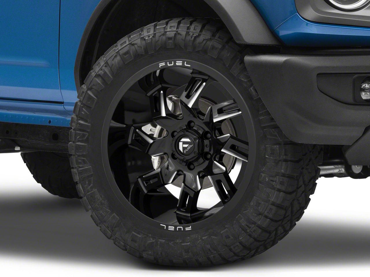 Fuel Wheels Bronco Lockdown Gloss Black Milled 6-Lug Wheel; 20x10 ...
