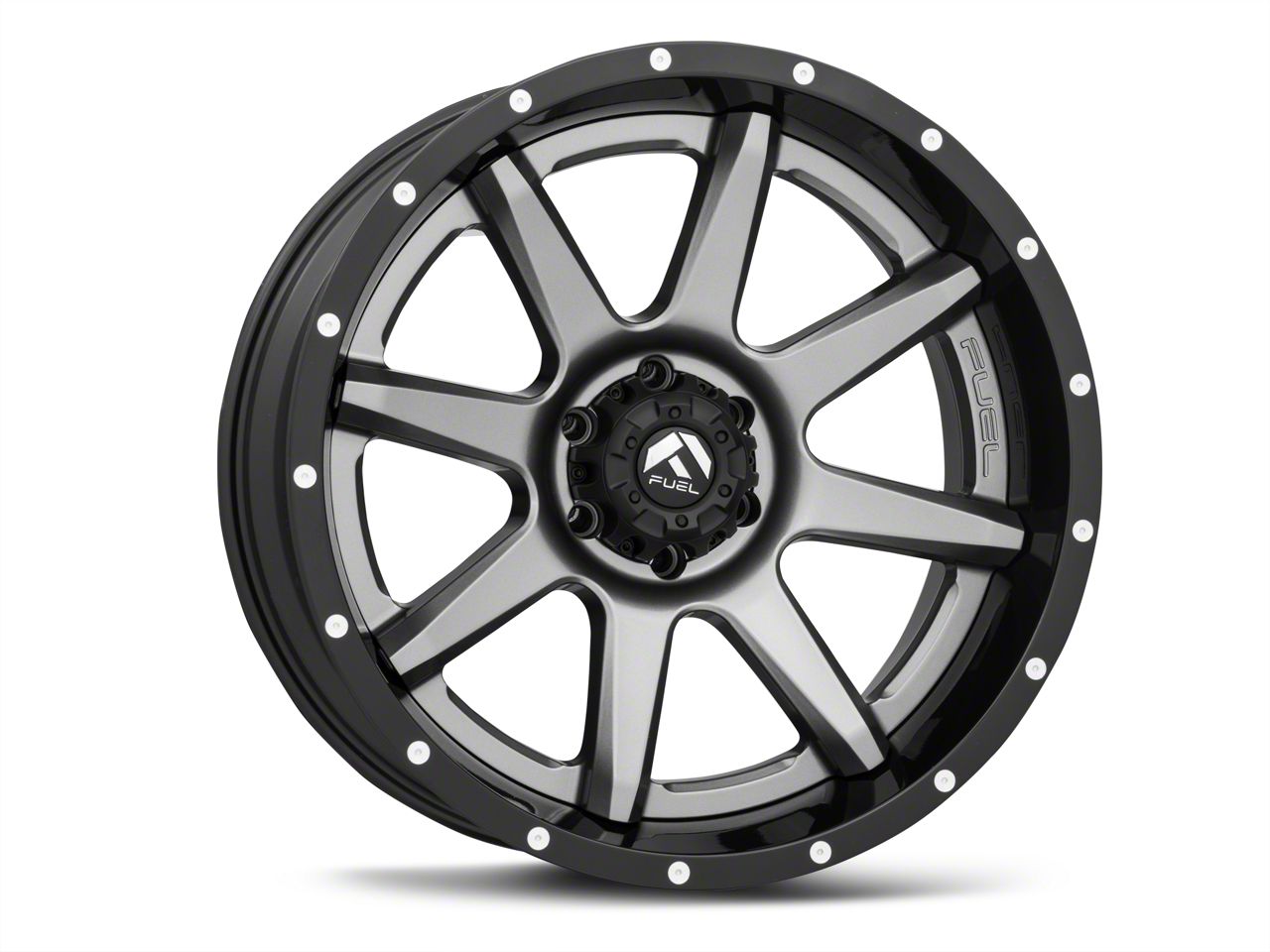 Fuel Wheels Bronco Rampage Gun Metal 6-Lug Wheel; 22x10; -11mm Offset ...