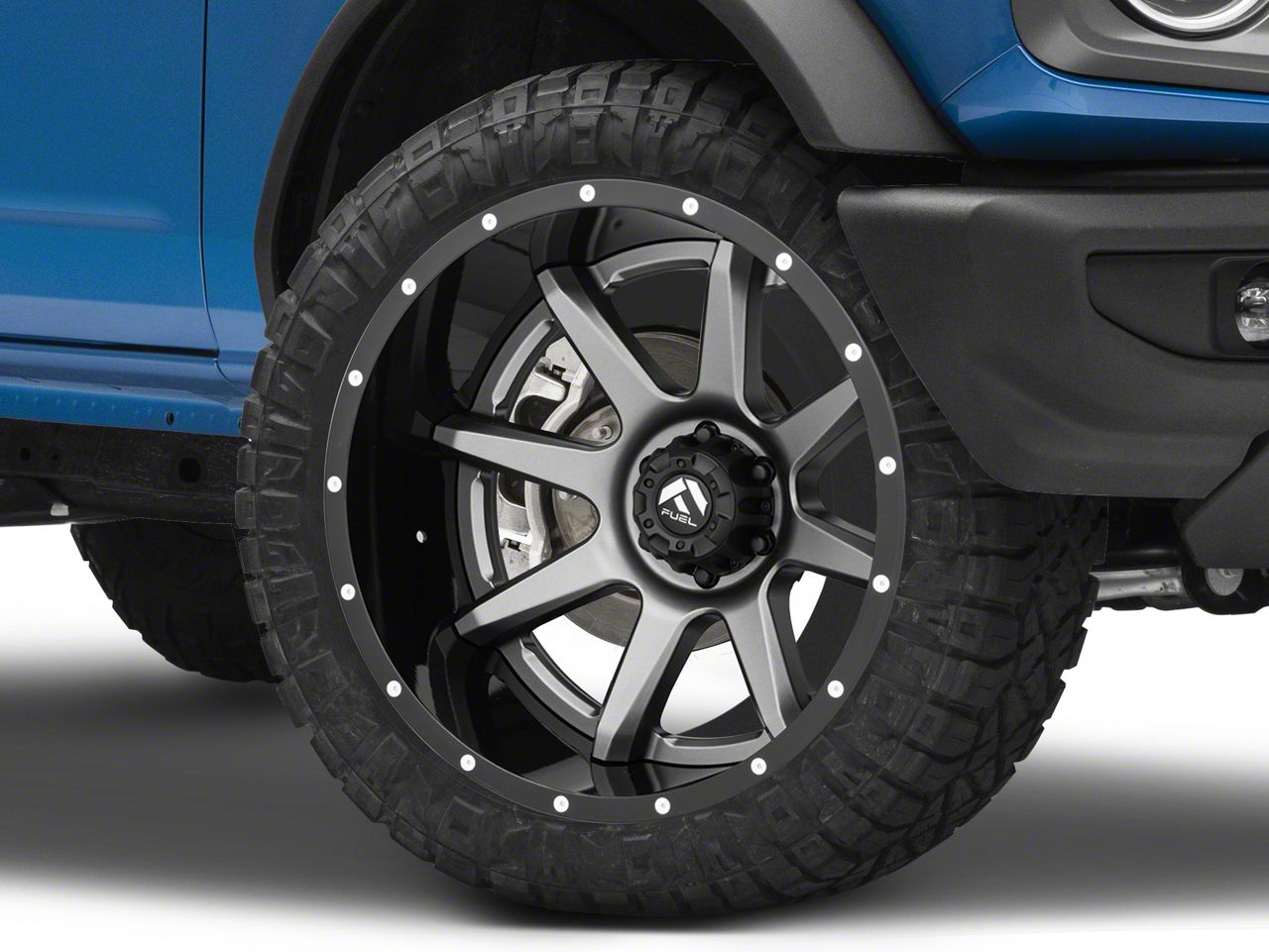 Fuel Wheels Bronco Rampage Gun Metal 6-Lug Wheel; 22x12; -44mm Offset ...