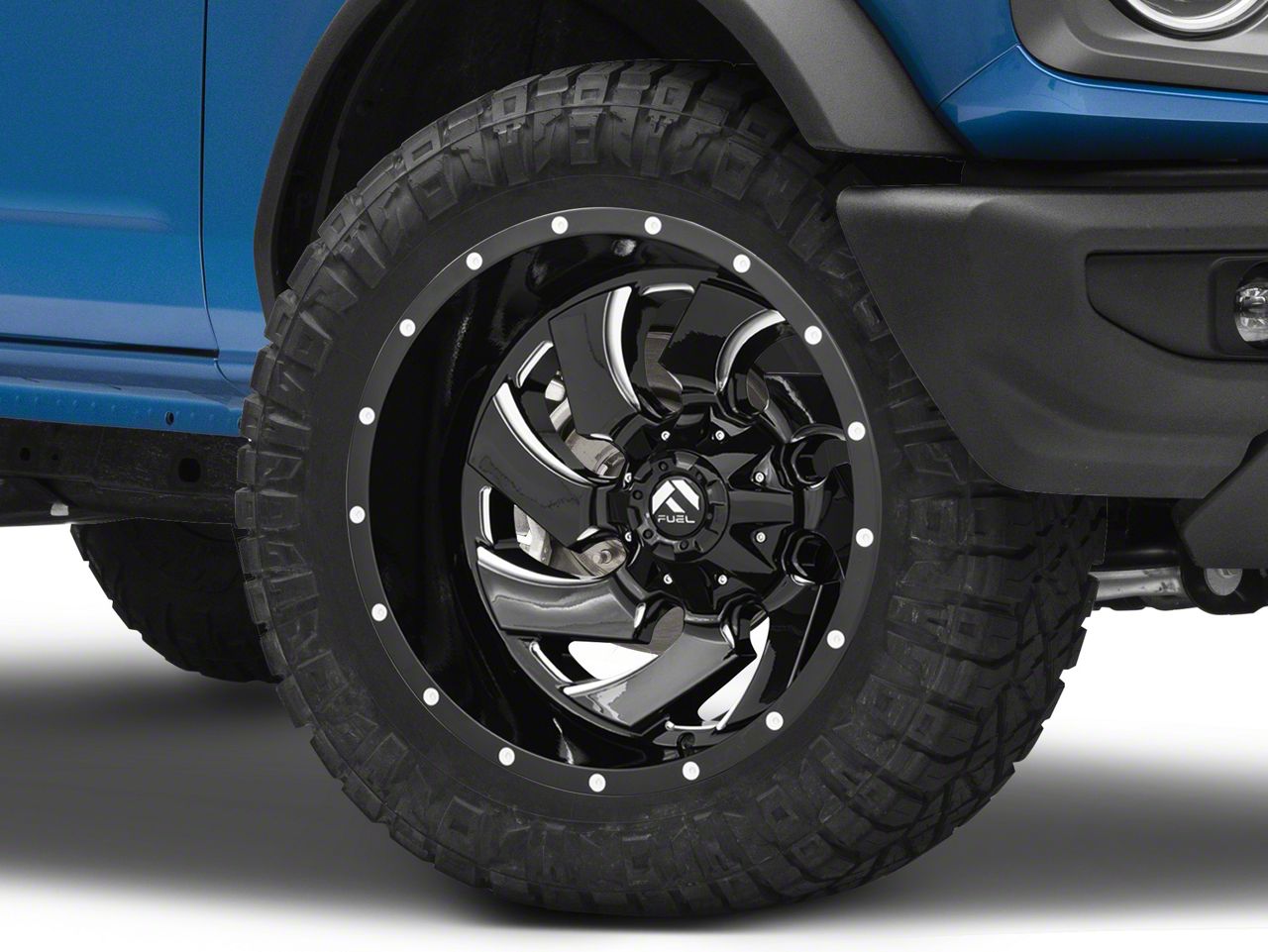 Fuel Wheels Bronco Cleaver Gloss Black Milled 6-Lug Wheel; 20x9; 20mm ...