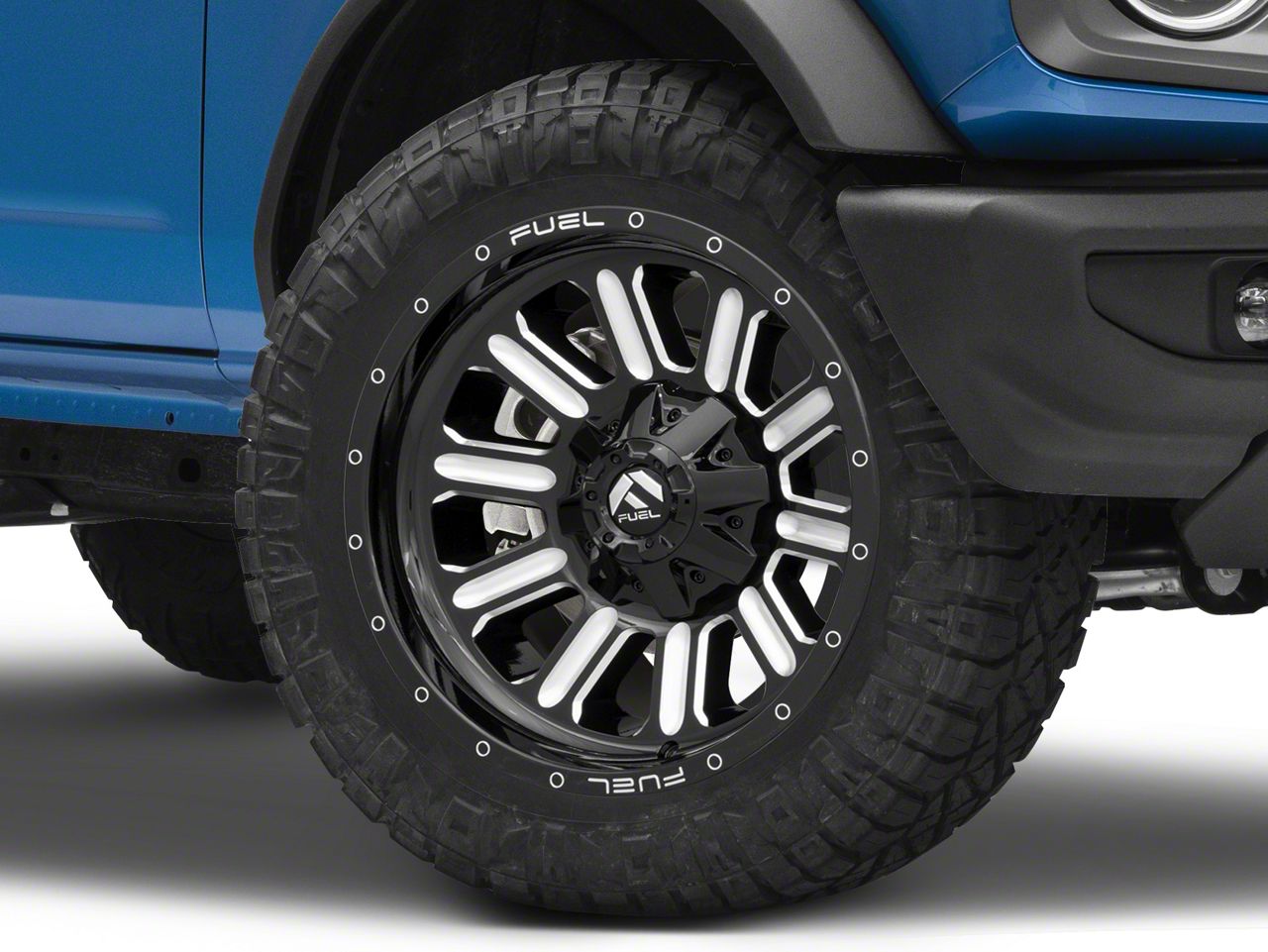Fuel Wheels Bronco Hardline Gloss Black Milled 6-Lug Wheel; 20x12 ...