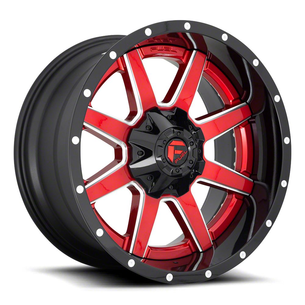 Fuel Wheels Bronco Maverick Candy Red with Gloss Black Lip 6-Lug Wheel ...