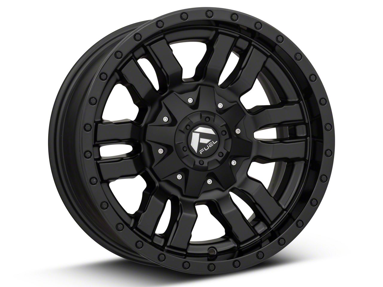 Fuel Wheels Bronco Sledge Gloss and Matte Black 6-Lug Wheel; 17x9; 1mm ...