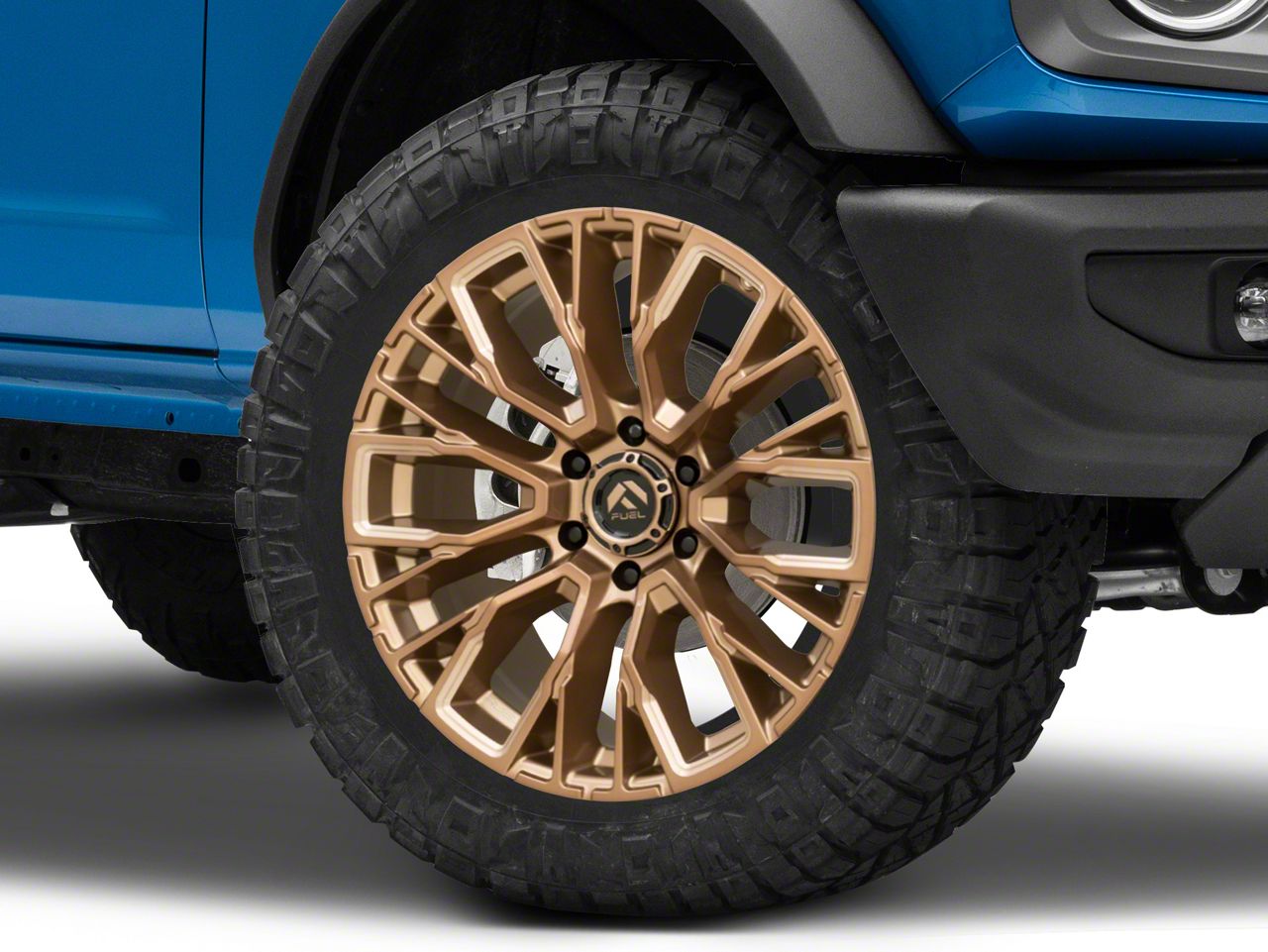 Fuel Wheels Bronco Rebar Platinum Bronze Milled 6-Lug Wheel; 20x10 ...