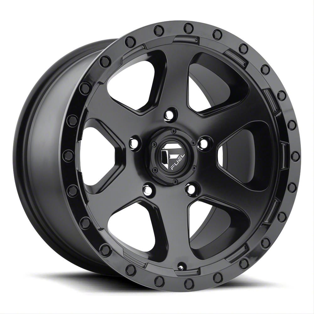Fuel Wheels Bronco Ripper Matte Black with Gloss Black Lip 6-Lug Wheel ...