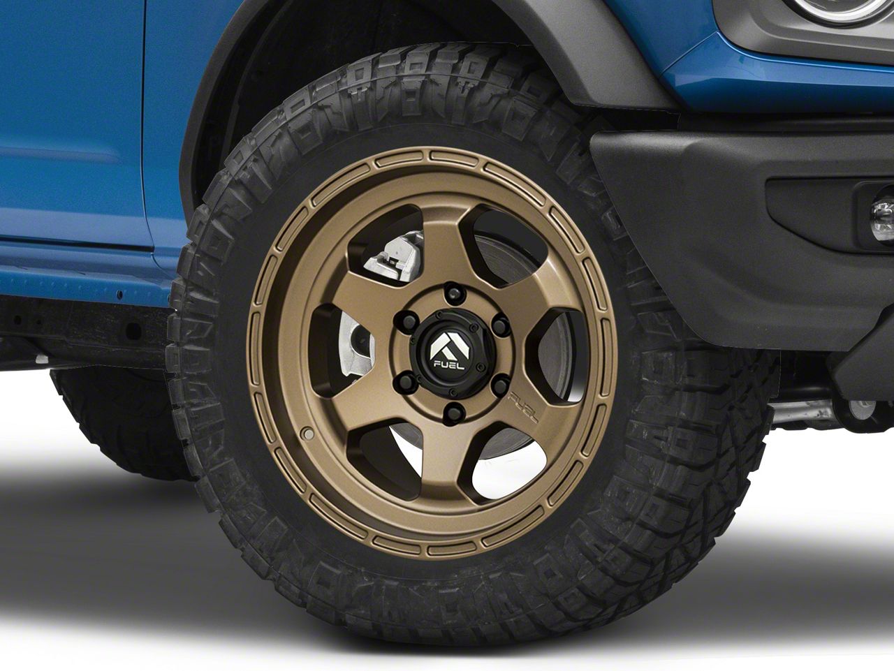 Fuel Wheels Bronco Shok Matte Bronze 6-Lug Wheel; 20x9; 1mm Offset ...