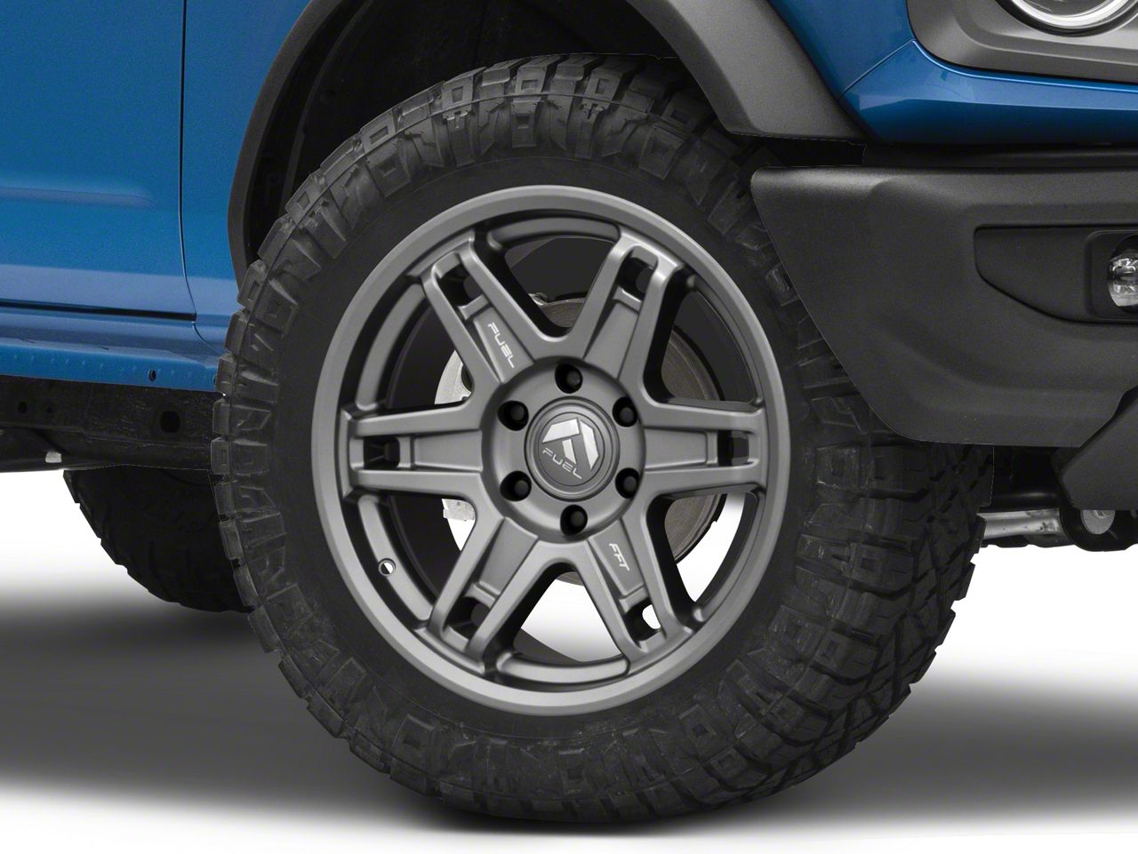 Fuel Wheels Bronco Slayer Matte Gunmetal 6-Lug Wheel; 20x9; 1mm Offset ...