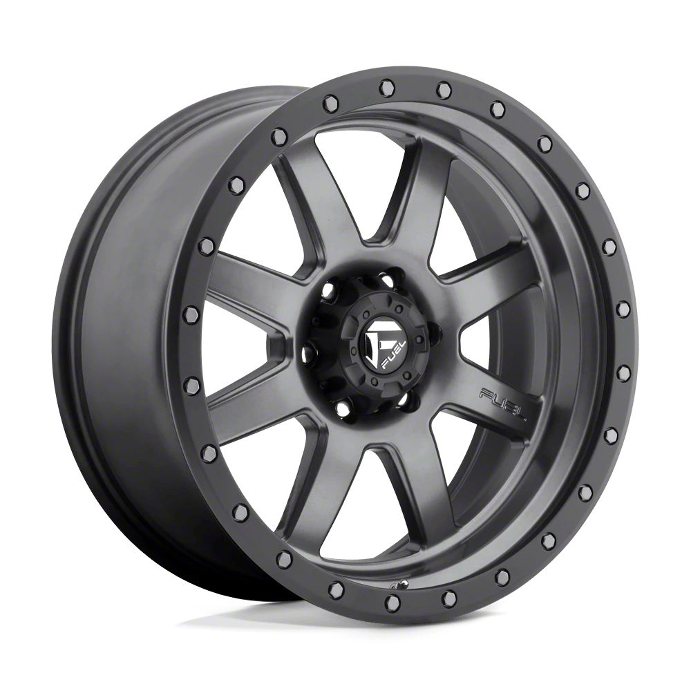 Fuel Wheels Bronco Trophy Matte Gunmetal with Black Bead Ring 6-Lug ...