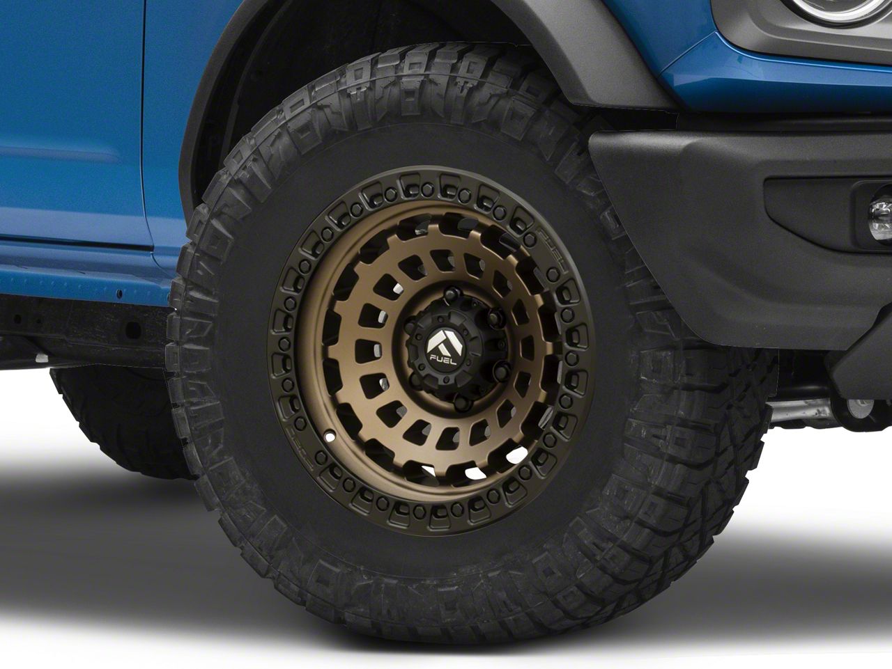 Fuel Wheels Bronco Zephyr Matte Bronze with Black Bead Ring 6-Lug Wheel ...