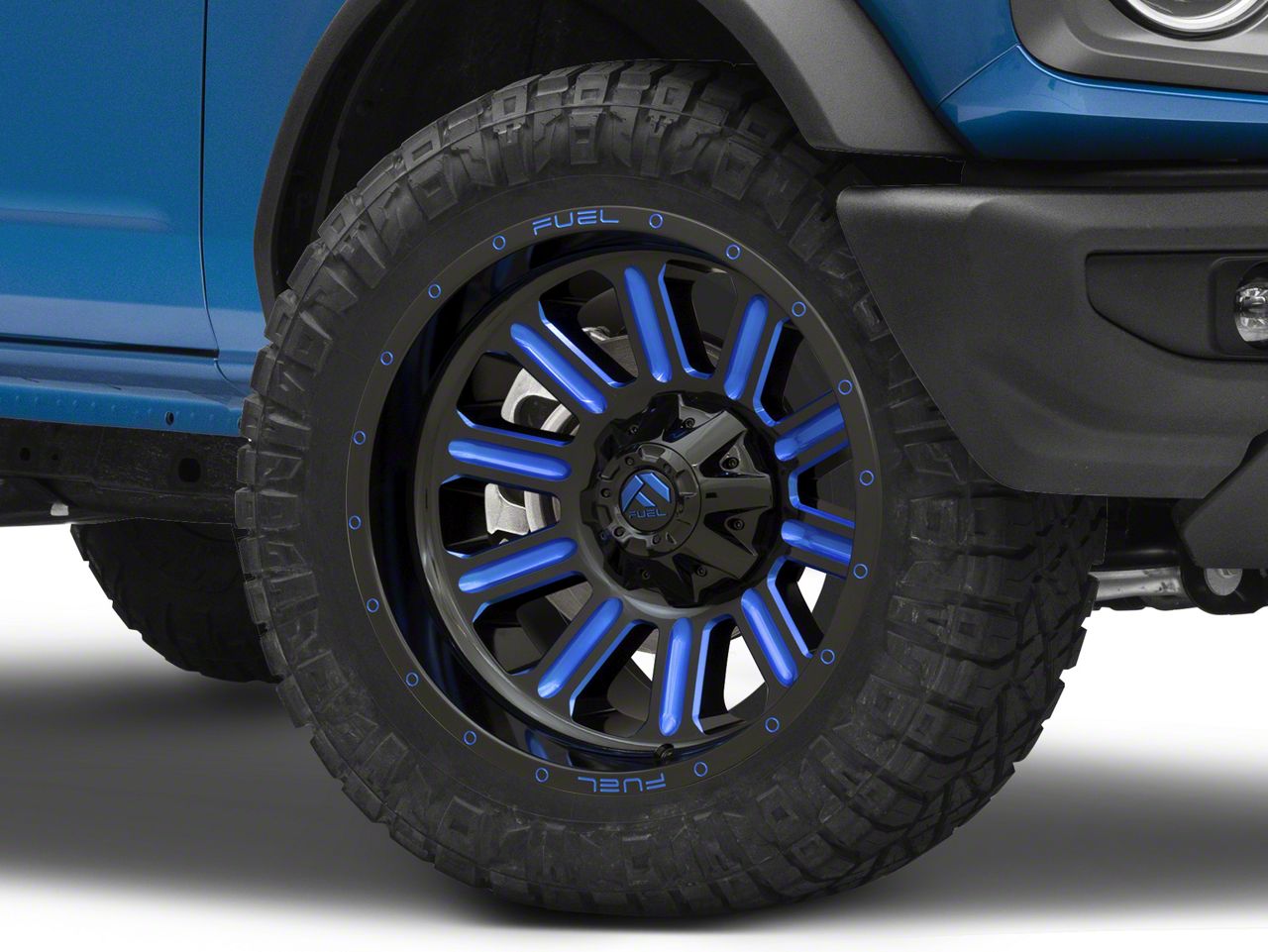Fuel Wheels Bronco Hardline Gloss Black with Blue Tinted Clear 6-Lug ...