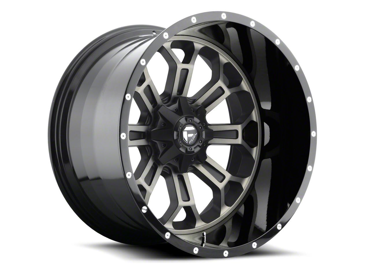 Fuel Wheels Jeep Cherokee Crush Matte Black Machined Wheel; 20x10 ...