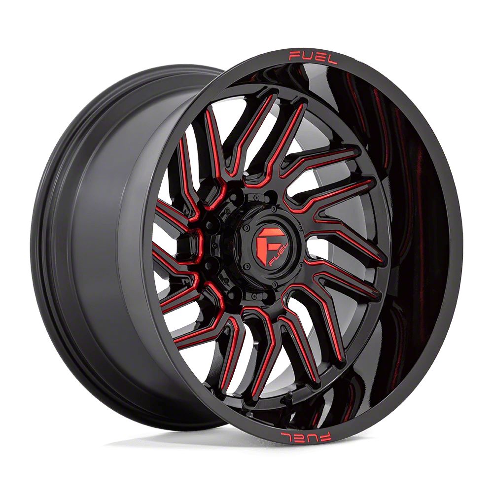 Fuel Wheels Jeep Gladiator Hurricane Gloss Black Milled with Red Tint ...