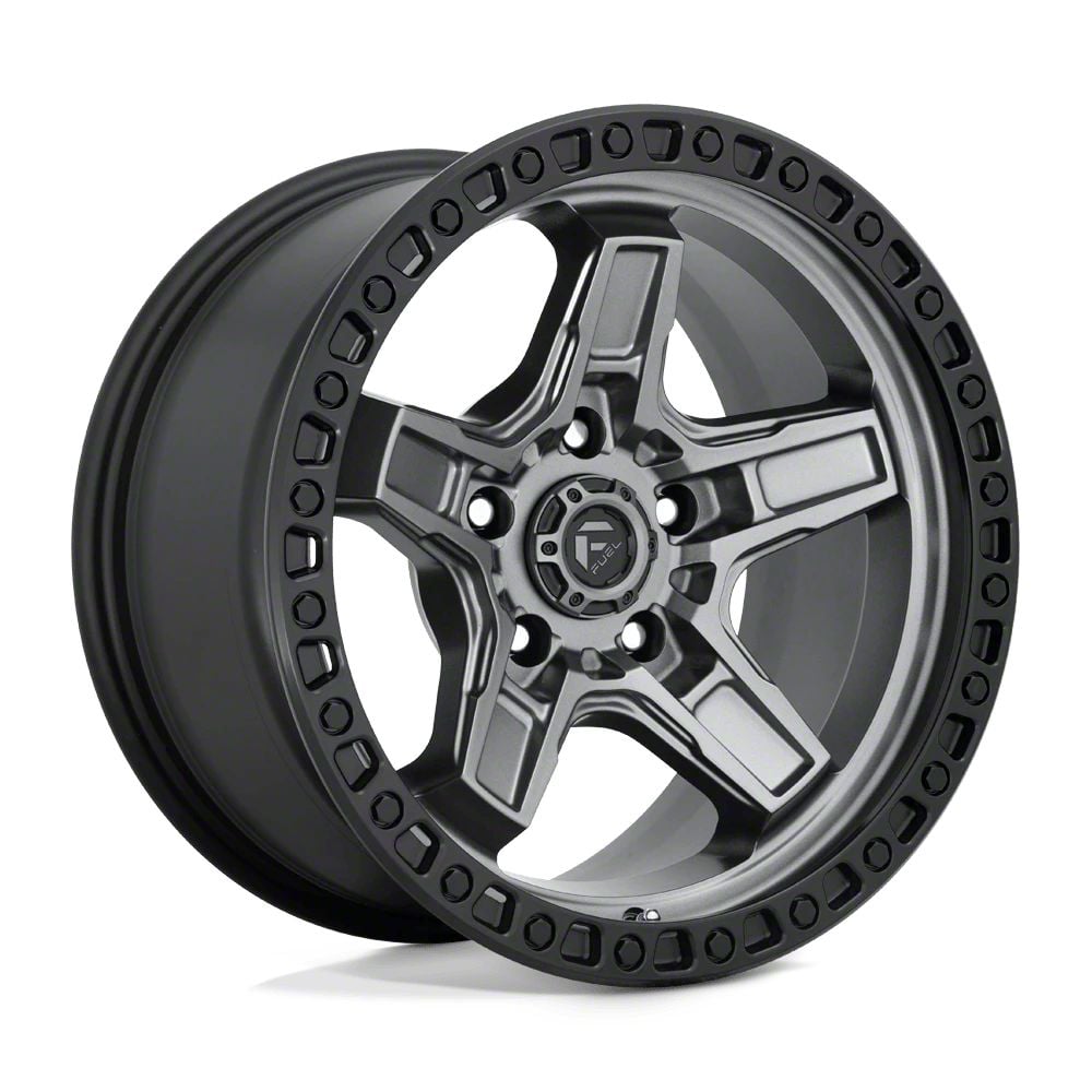 Fuel Wheels Jeep Gladiator Kicker Matte Gunmetal with Black Bead Ring ...