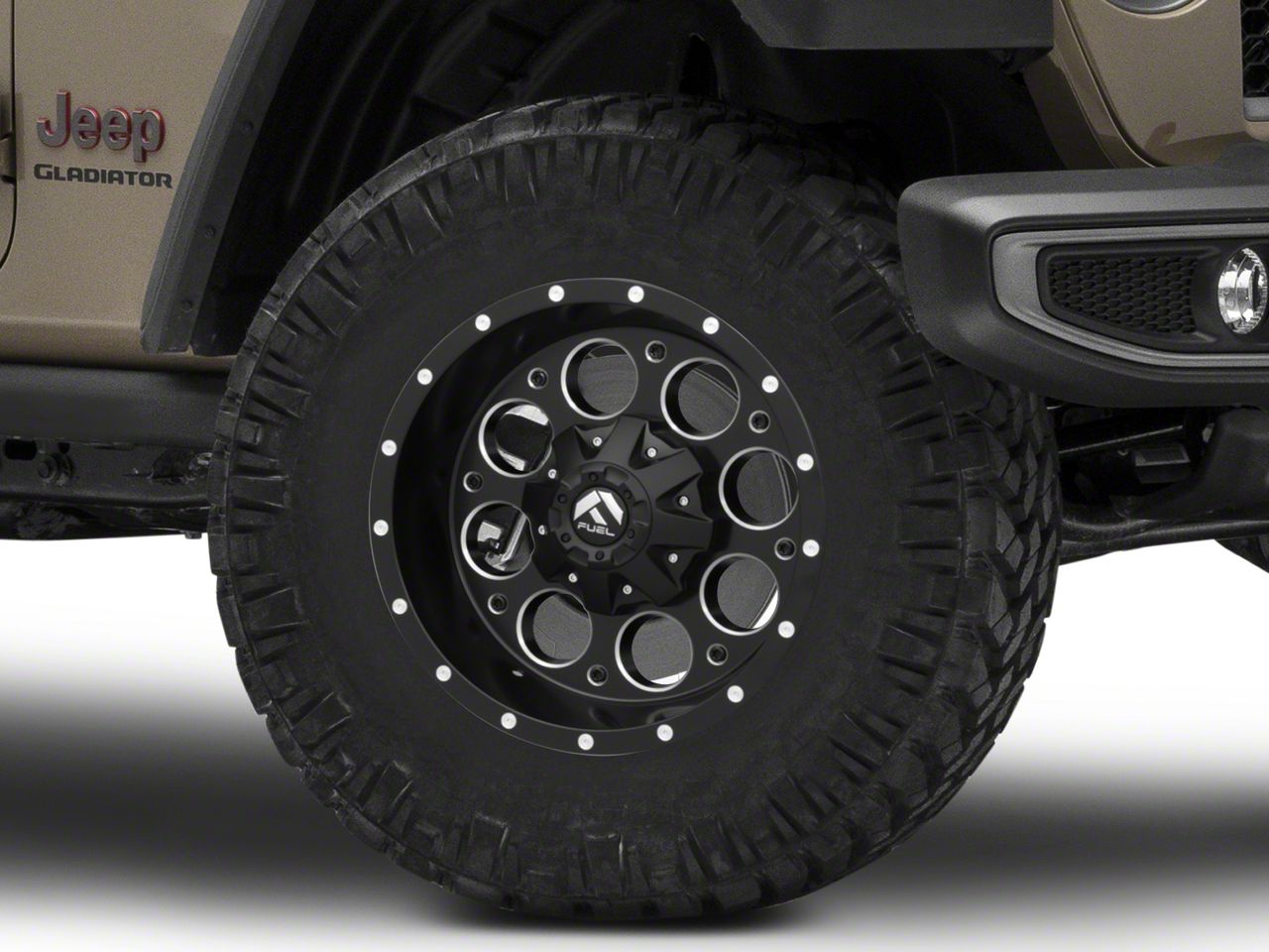 Fuel Wheels Jeep Gladiator Revolver Matte Black Milled Wheel; 17x9 ...