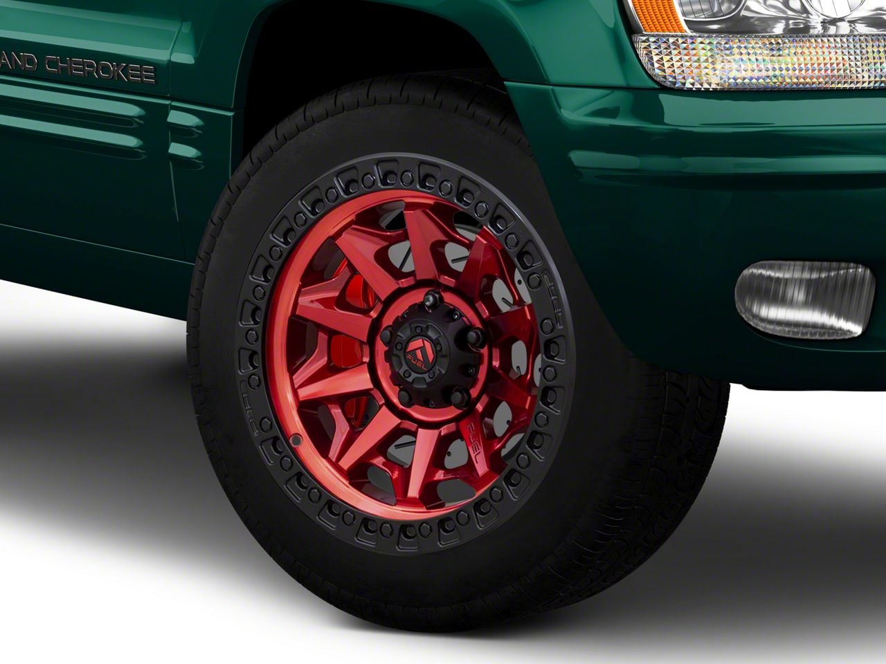 Fuel Wheels Jeep Grand Cherokee Covert Candy Red with Black Bead Ring ...