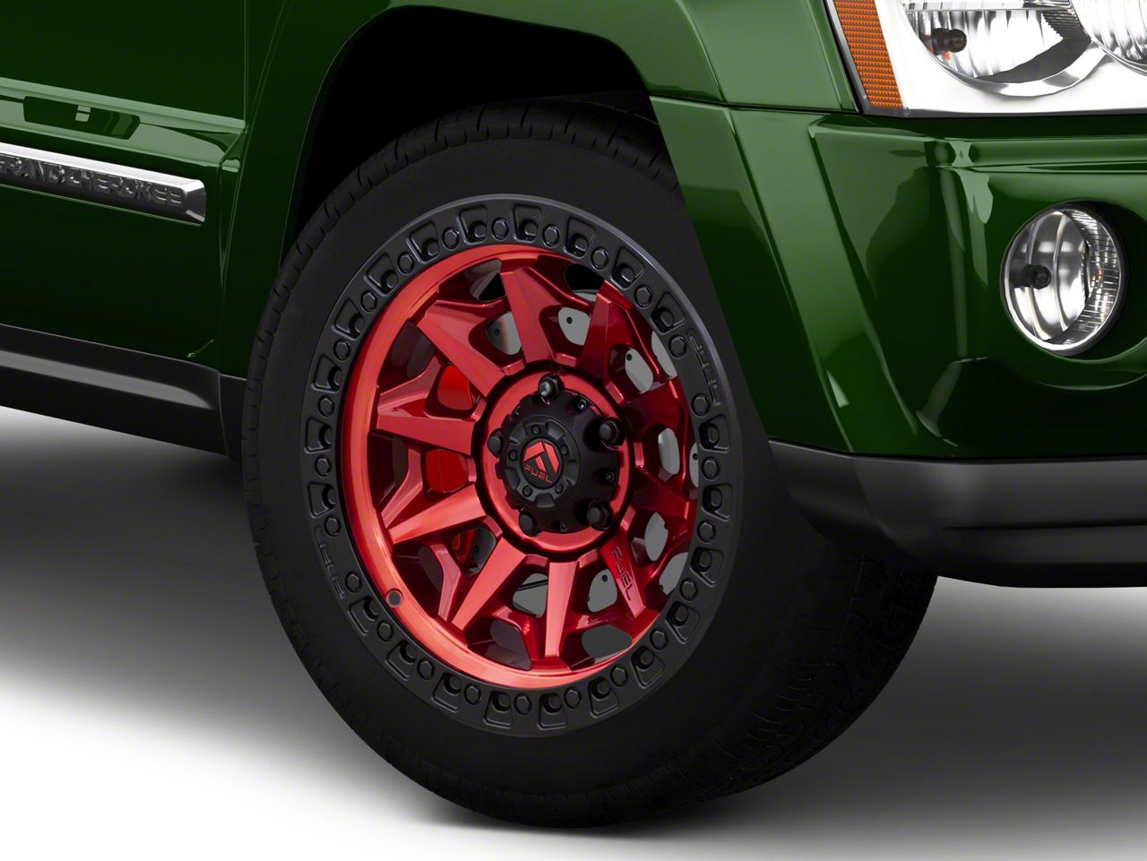 Fuel Wheels Jeep Grand Cherokee Covert Candy Red with Black Bead Ring ...