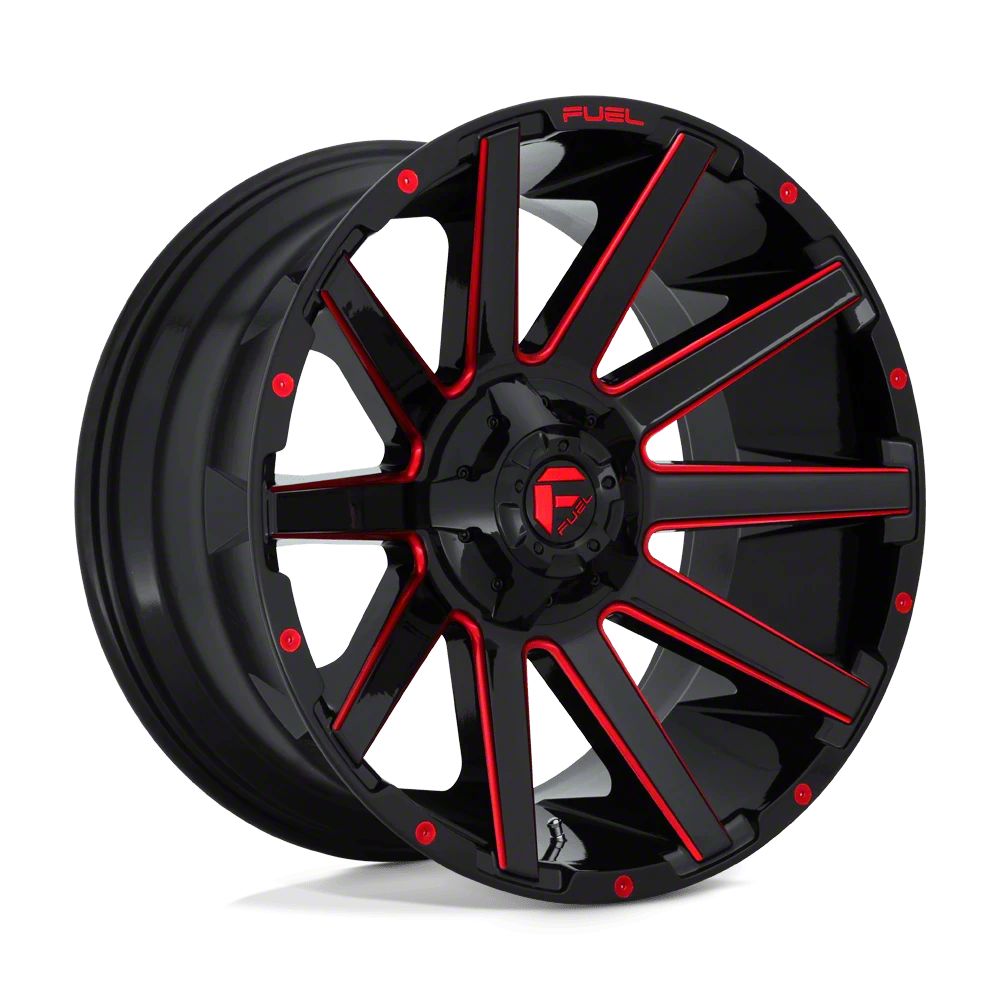 Fuel Wheels Jeep Wrangler Contra Gloss Black with Red Tinted Clear ...