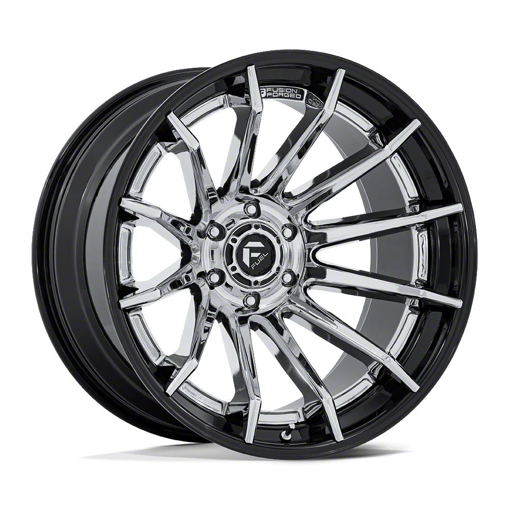 Fuel Wheels Jeep Wrangler Fusion Forged Burn Chrome with Gloss Black ...