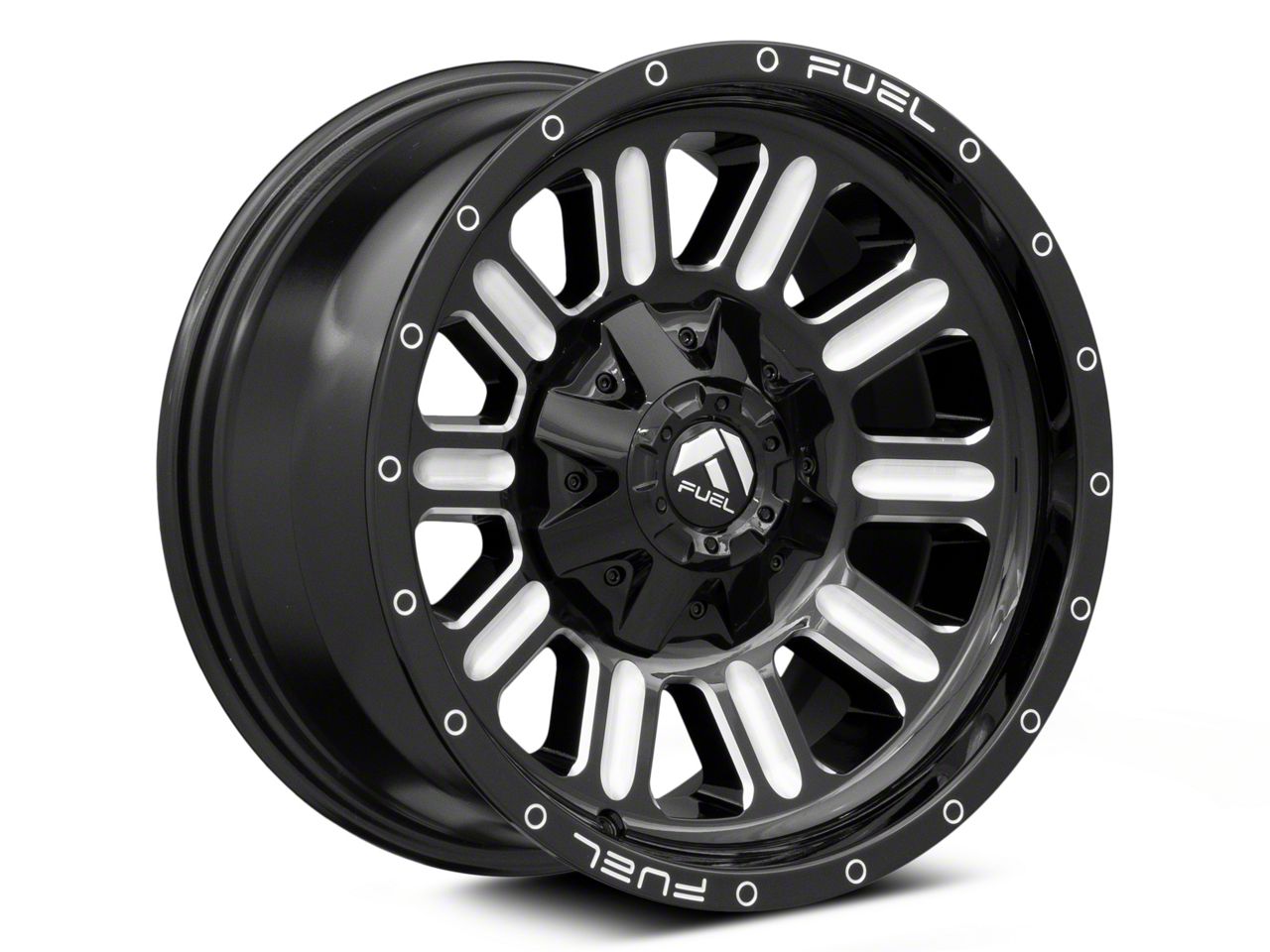 Fuel Wheels Jeep Wrangler Hardline Gloss Black Milled Wheel; 18x9 ...