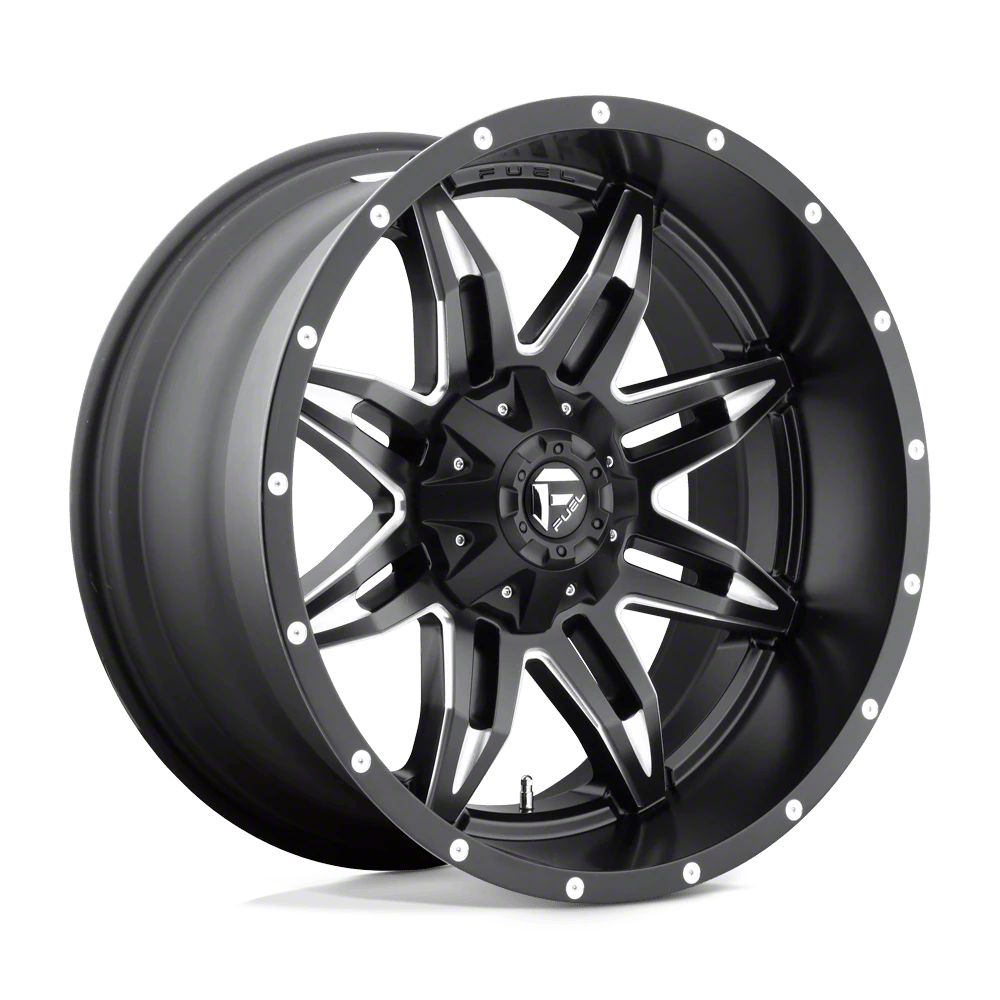 Fuel Wheels Jeep Wrangler Lethal Matte Black Milled Wheel; 20x12; -44mm ...
