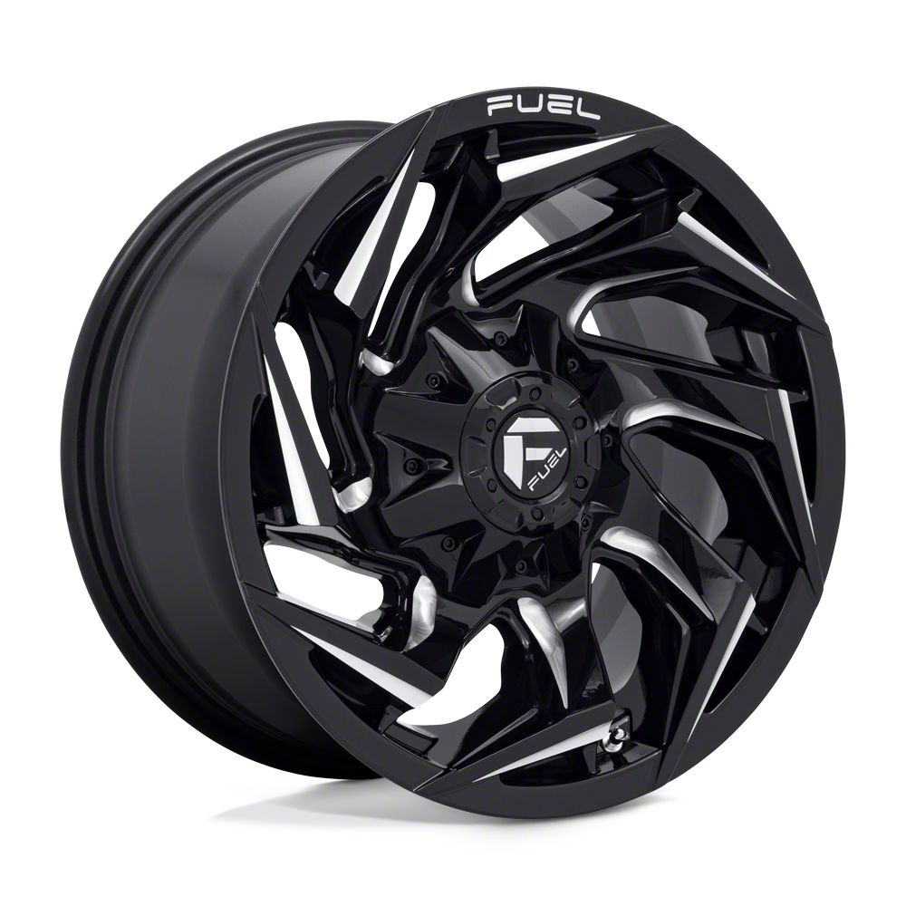 Fuel Wheels Jeep Wrangler Reaction Gloss Black Milled Wheel; 15x8 ...
