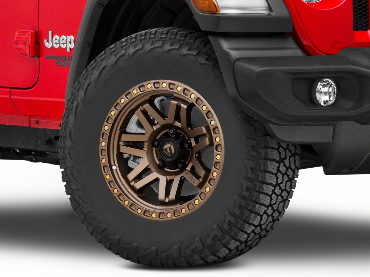 Fuel Wheels Jeep Wrangler Syndicate Full Matte Bronze Wheel; 17x9; 1mm ...