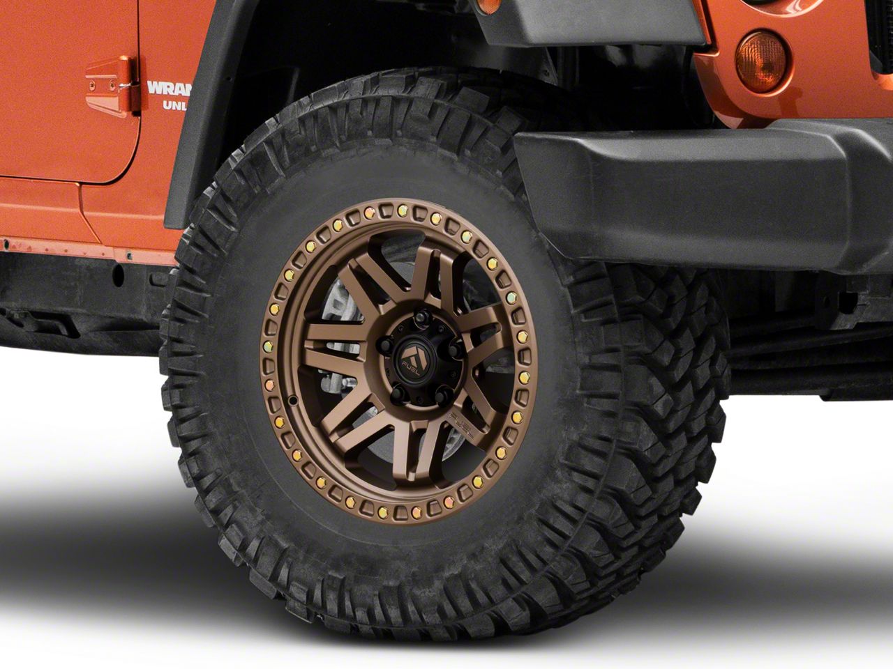 Fuel Wheels Jeep Wrangler Syndicate Full Matte Bronze Wheel; 17x9 ...