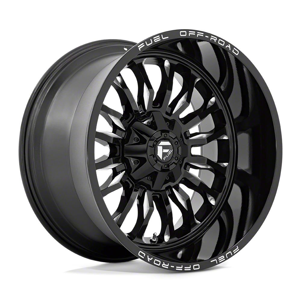 Fuel Wheels Jeep Wrangler Arc Gloss Black Milled Wheel; 22x12; -44mm ...