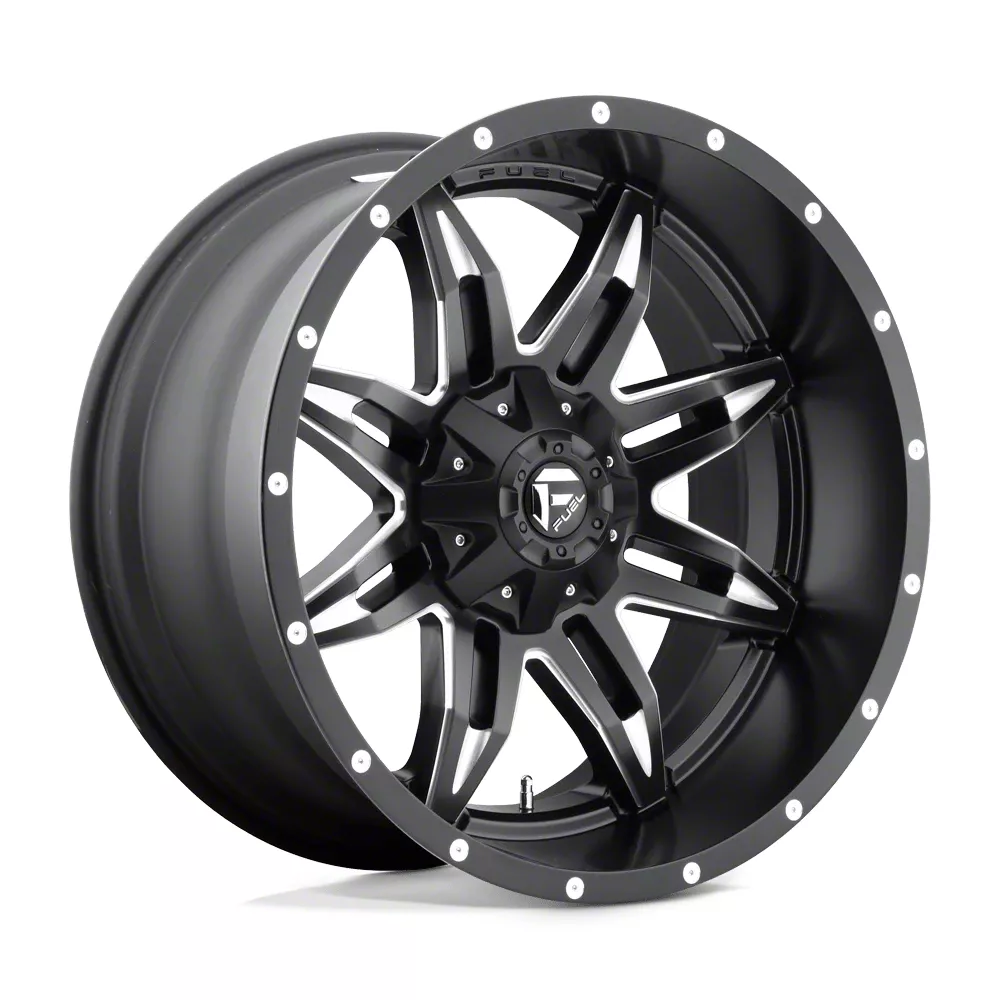 Fuel Wheels Jeep Wrangler Lethal Matte Black Milled Wheel; 20x12 ...