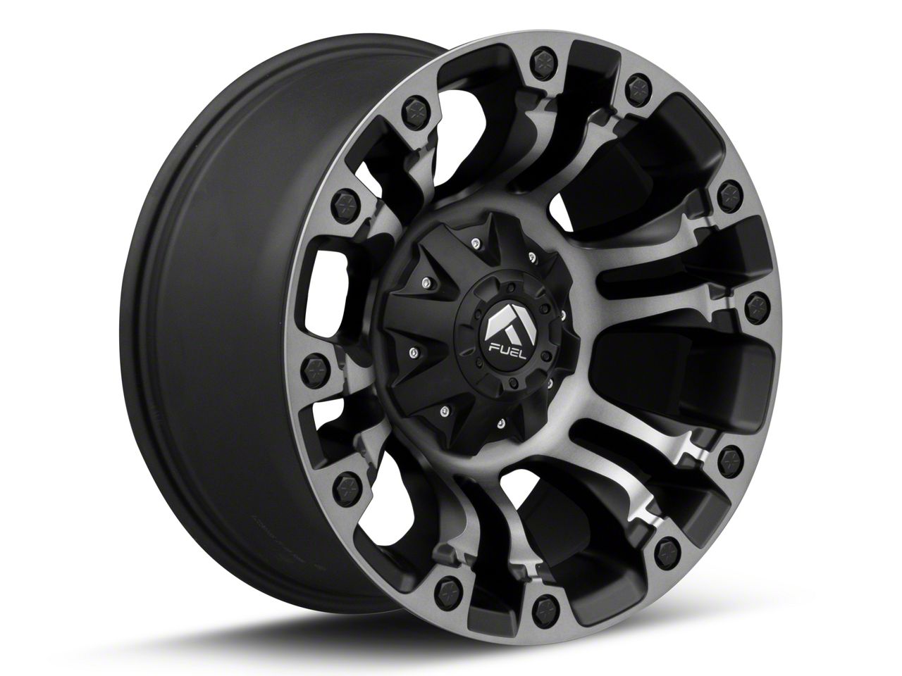 Fuel Wheels Jeep Wrangler Vapor Matte Black Gray Tint Wheel; 17x9 ...