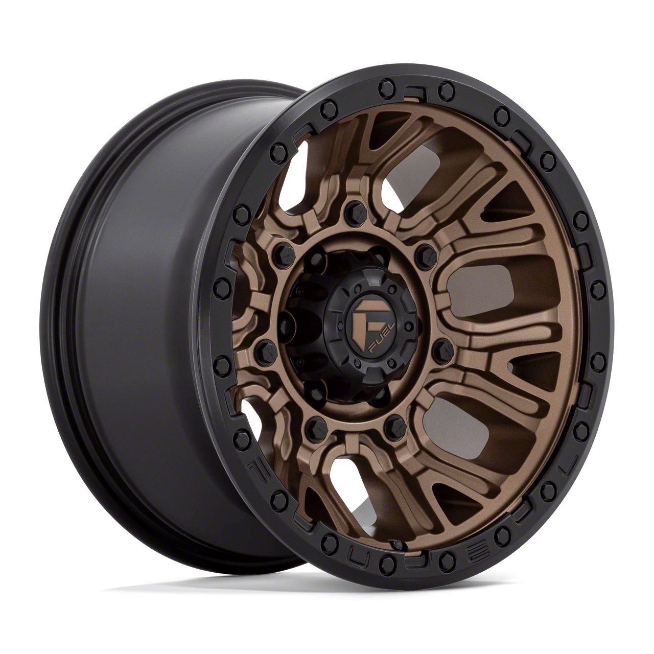 Fuel Wheels Jeep Wrangler Traction Matte Bronze with Black Ring Wheel ...
